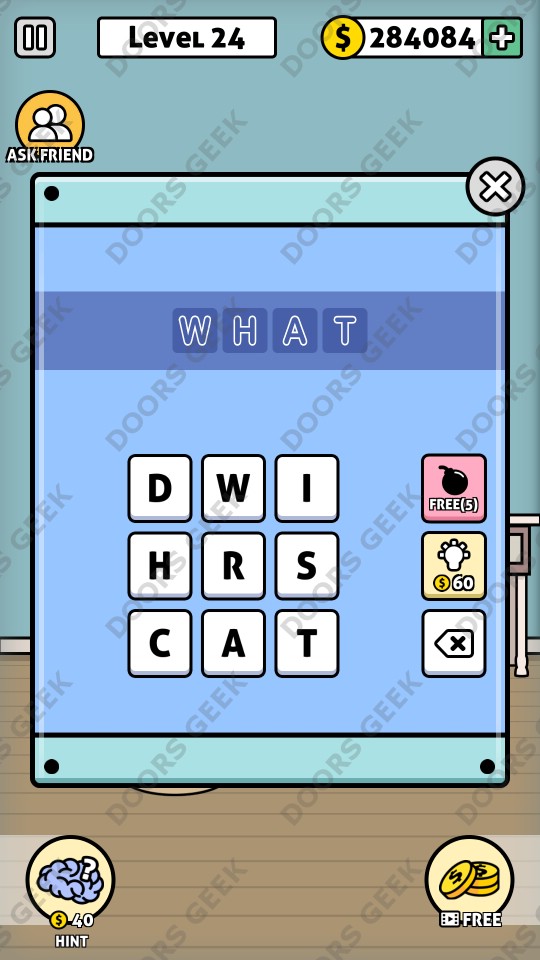 Escape Room: Mystery Word Level 24 Answer ~ Doors Geek