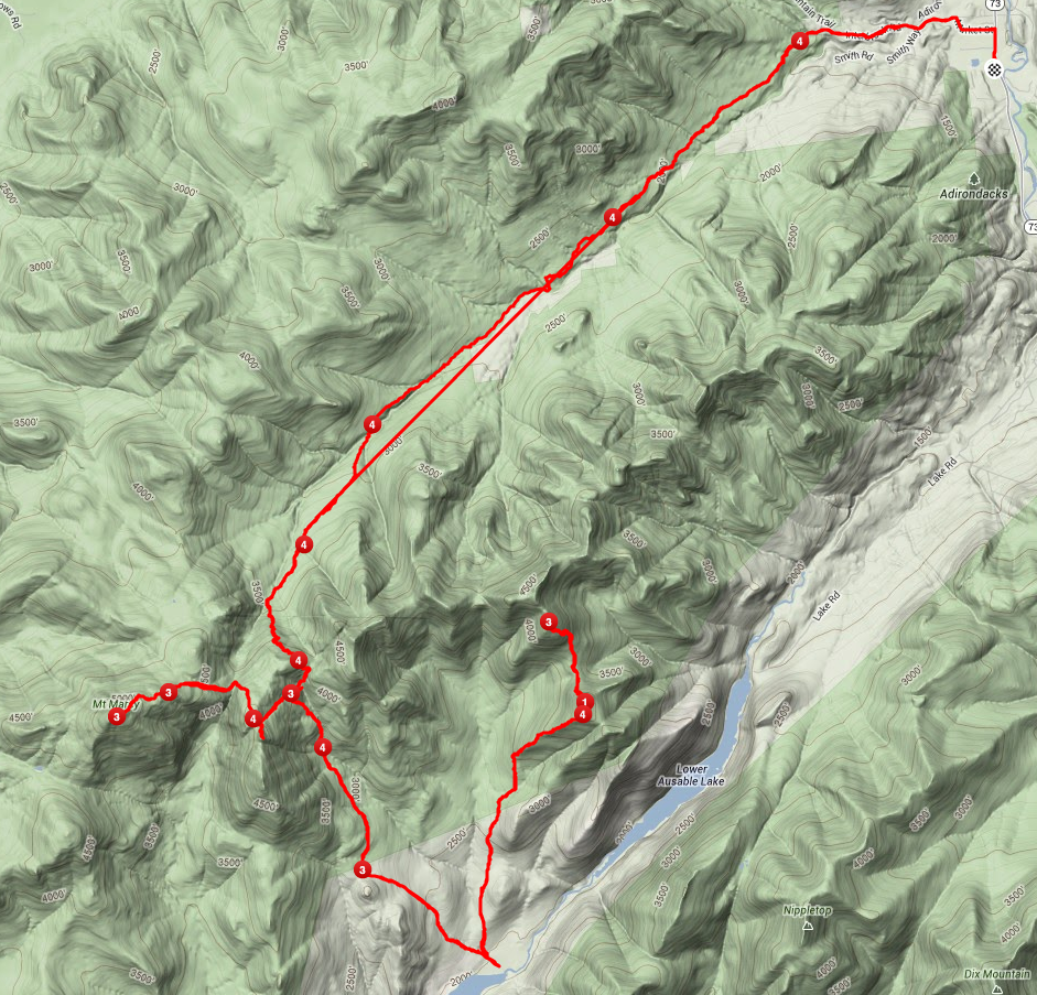 NJ/NY Hikes : Adirondacks: Marcy, Little Haystack, Sawteeth, Pyramid
