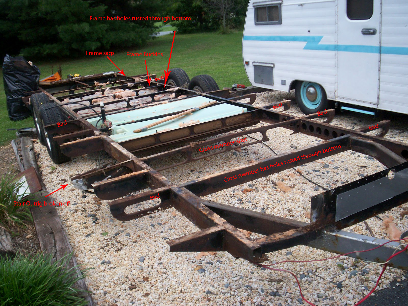 1975 Airstream overlander restoration: Frame issues
