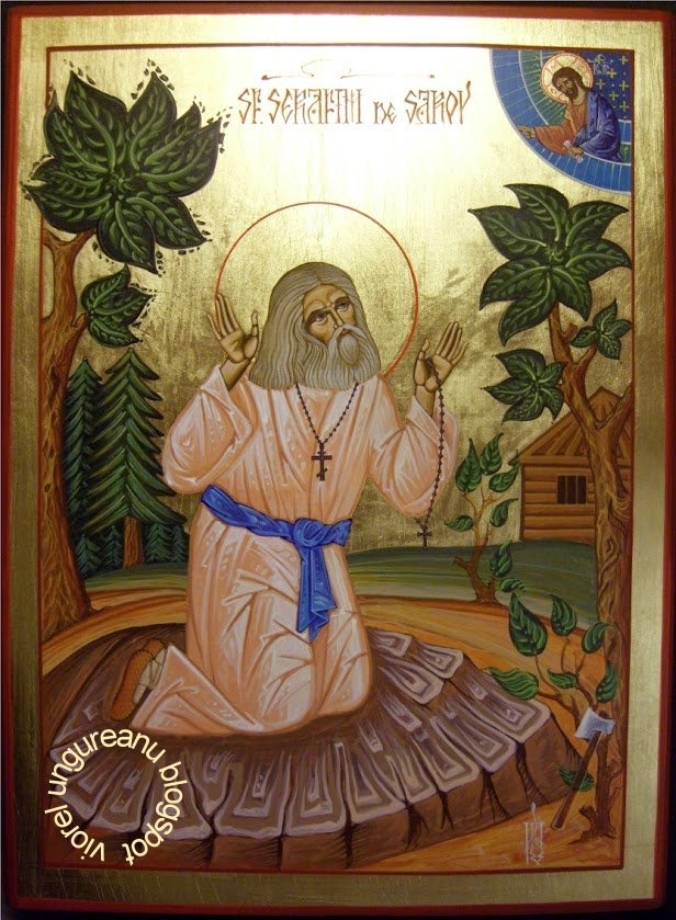 ICOANE ORTODOXE PE LEMN: SF SERAFIM DE SAROV