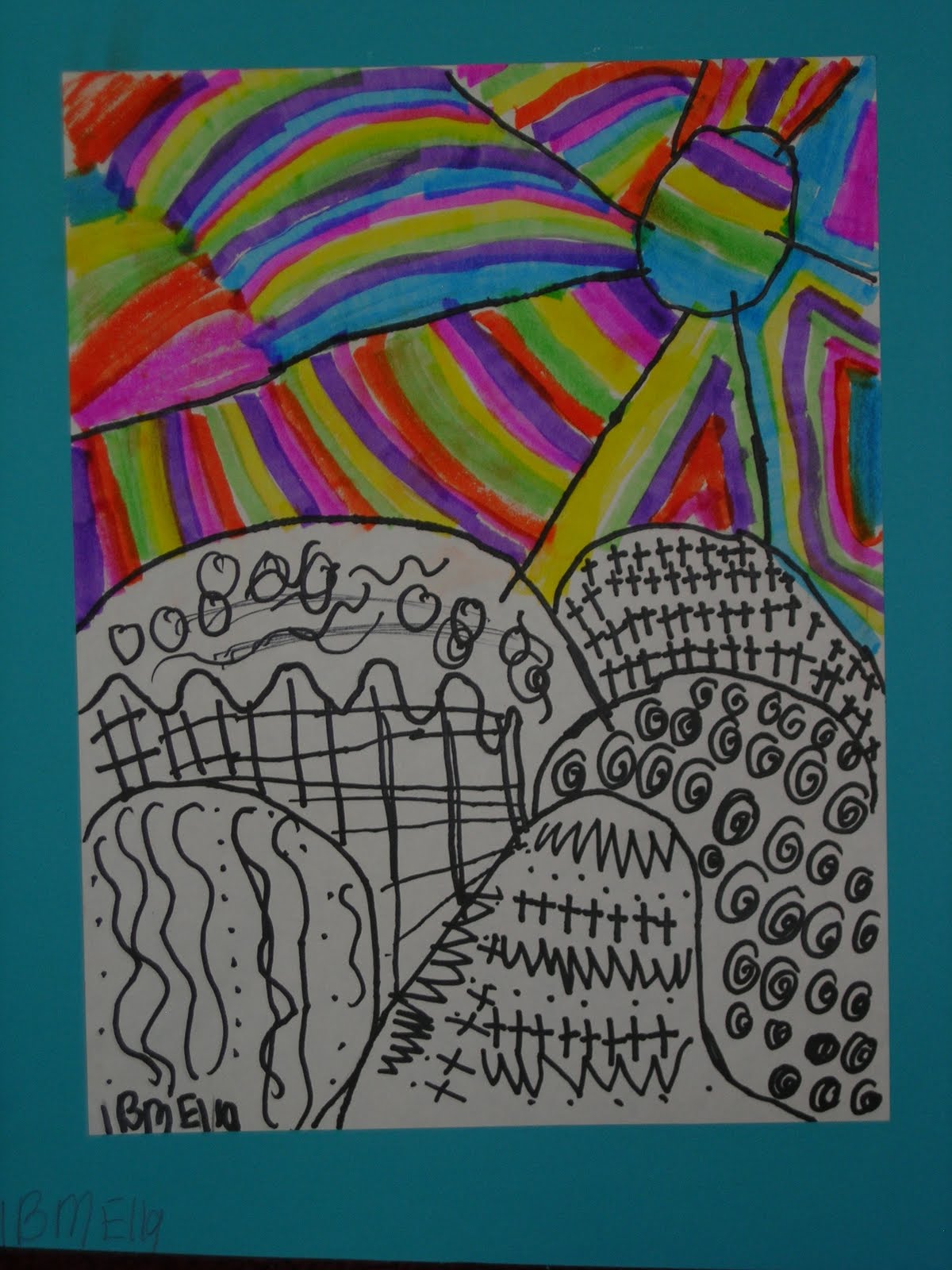Mrs. Manzella's Student Gallery: 1ST GRADE: PATTERNED LANDSCAPES