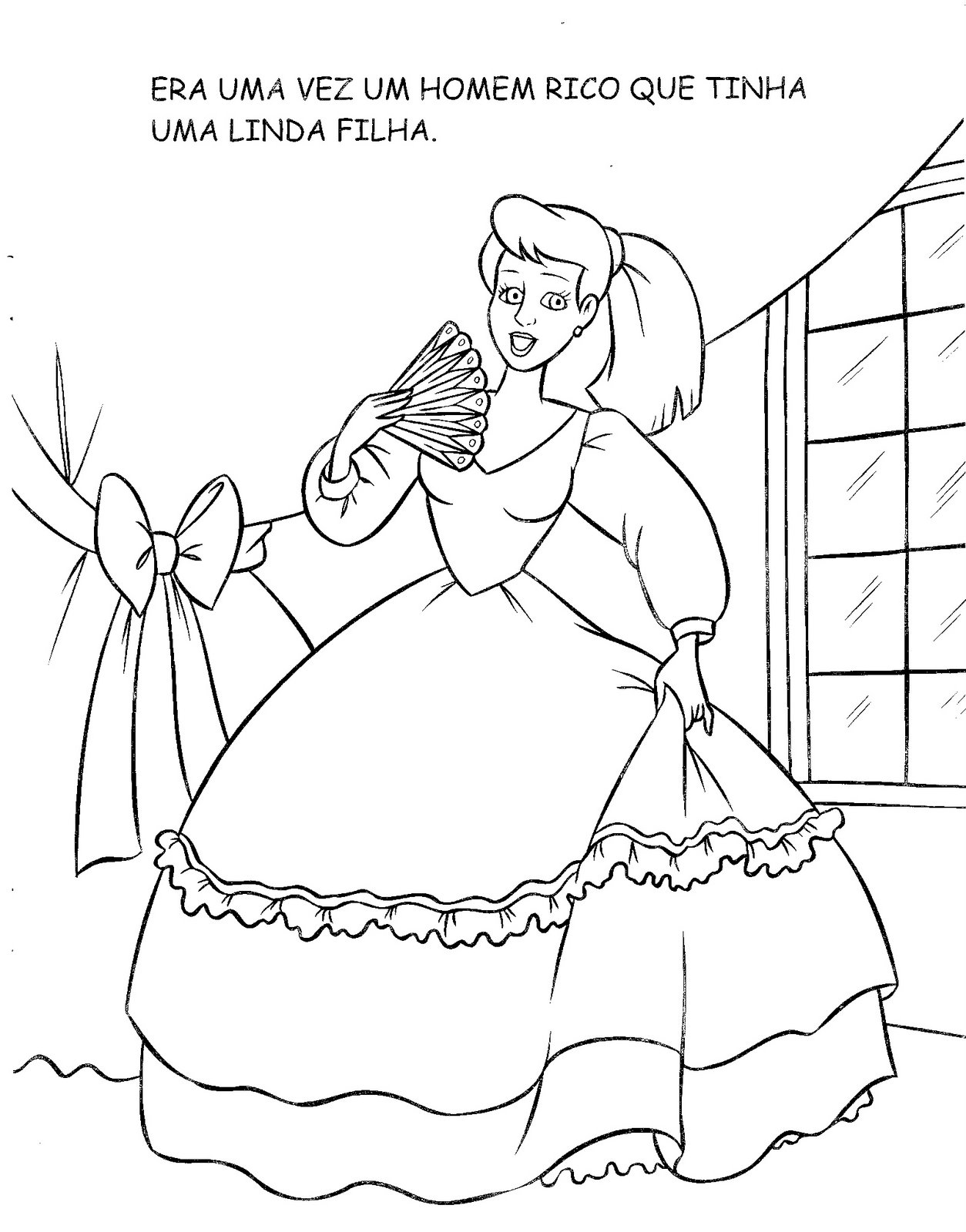 JARDIM COLORIDO DA TIA SUH: Cinderela para colorir e imprimir