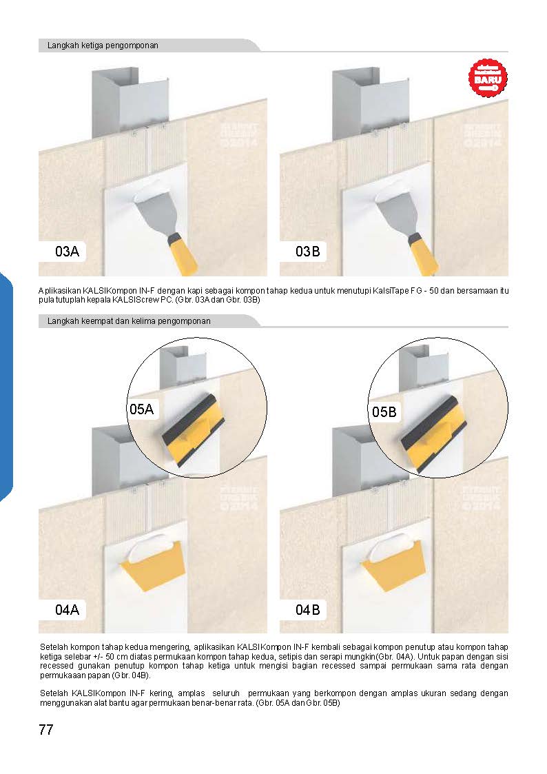 Cara dan aturan pemasangan kalsiboard, kalsifloor, kalsiclad, Kalsiplank