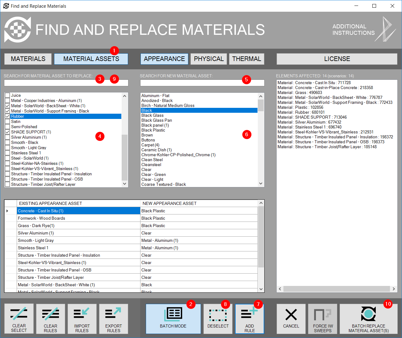Revit Add-Ons: Find and Replace Materials V1.1.0