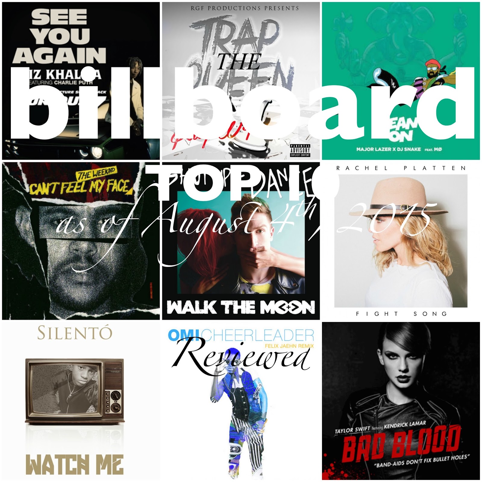 FlamingScribblenaut's blog of music: The Billboard Hot 100 Top 10 (as ...