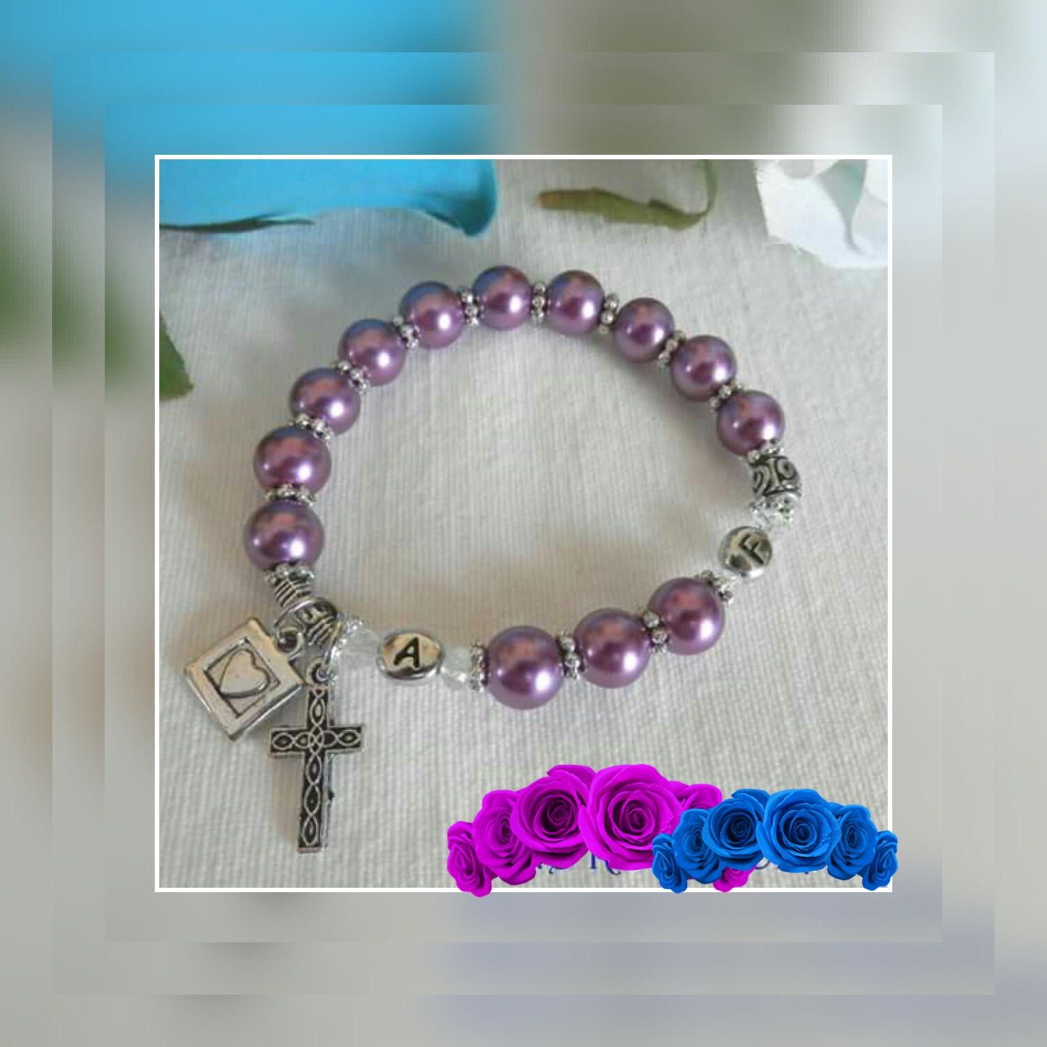 Philippina Beads Handmade jewelry of Cebu: rose rosi roso rosary bracelet