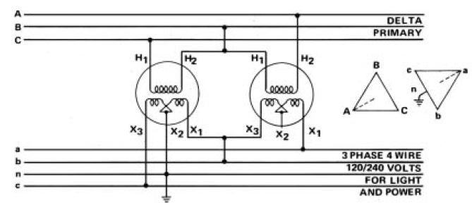 OPEN DELTA CONNECTION FOR LIGHT AND POWER BASIC AND TUTORIALS | POWER TRANSFORMER DESIGN ...