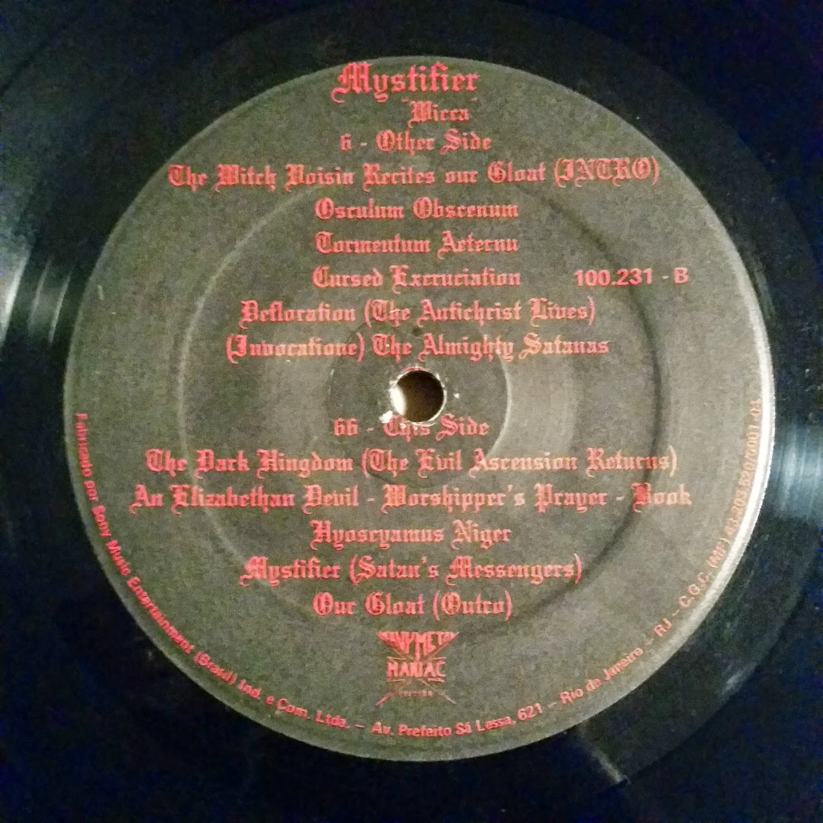 Brown-Sock's Shit Hole: Mystifier (Bra) - Wicca (1992)