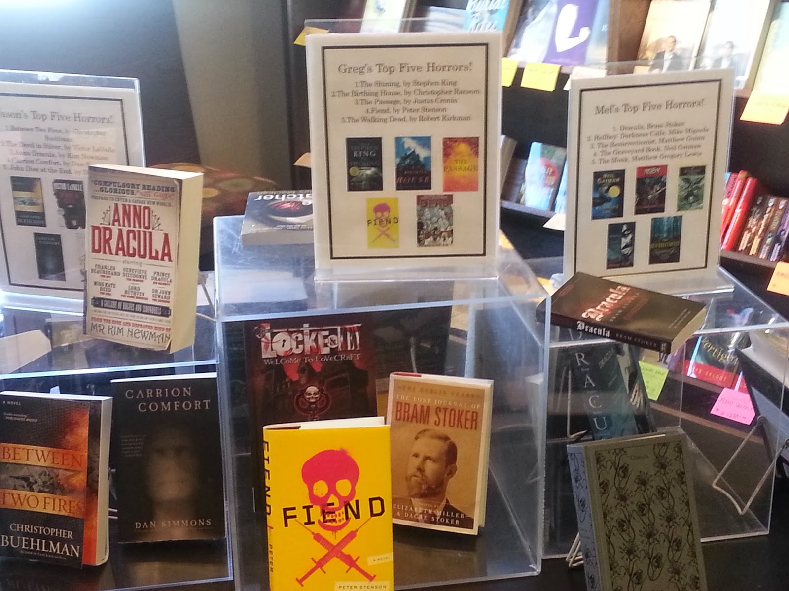 Boswell and Books: Horrors! Our New Display Highlights Our Favorite ...