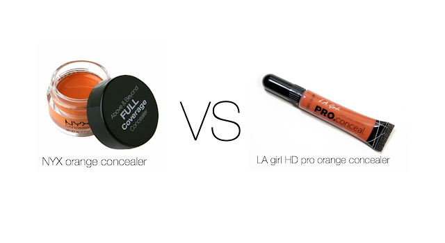 NYX orange concealer VS LA GIRL PRO HD orange concealer - sakunthala25