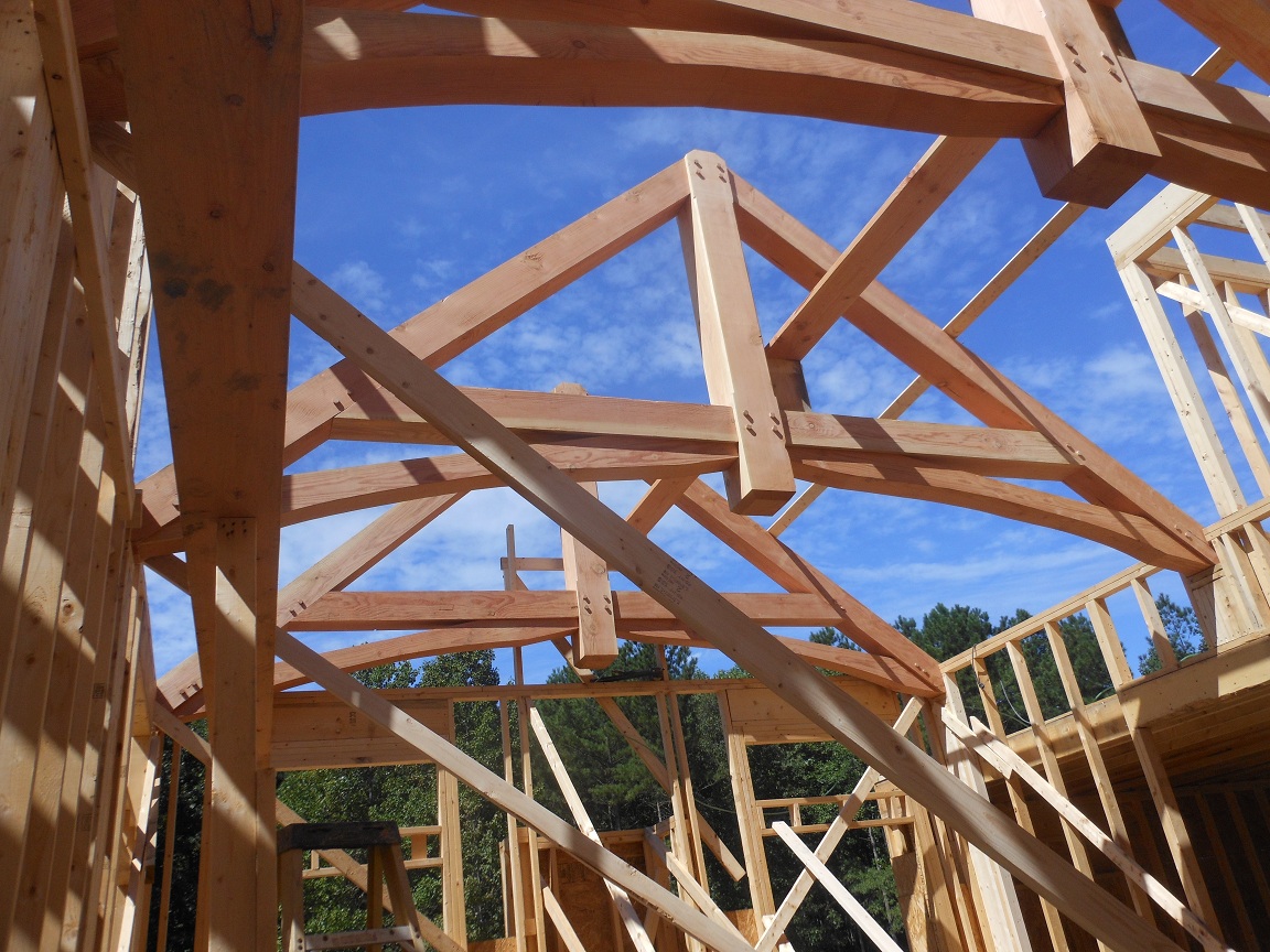 Triplett's New House: Setting Living Room Trusses