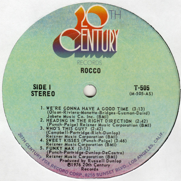 Rock On Vinyl: Johnny Rocco Band - Rocco (1976)