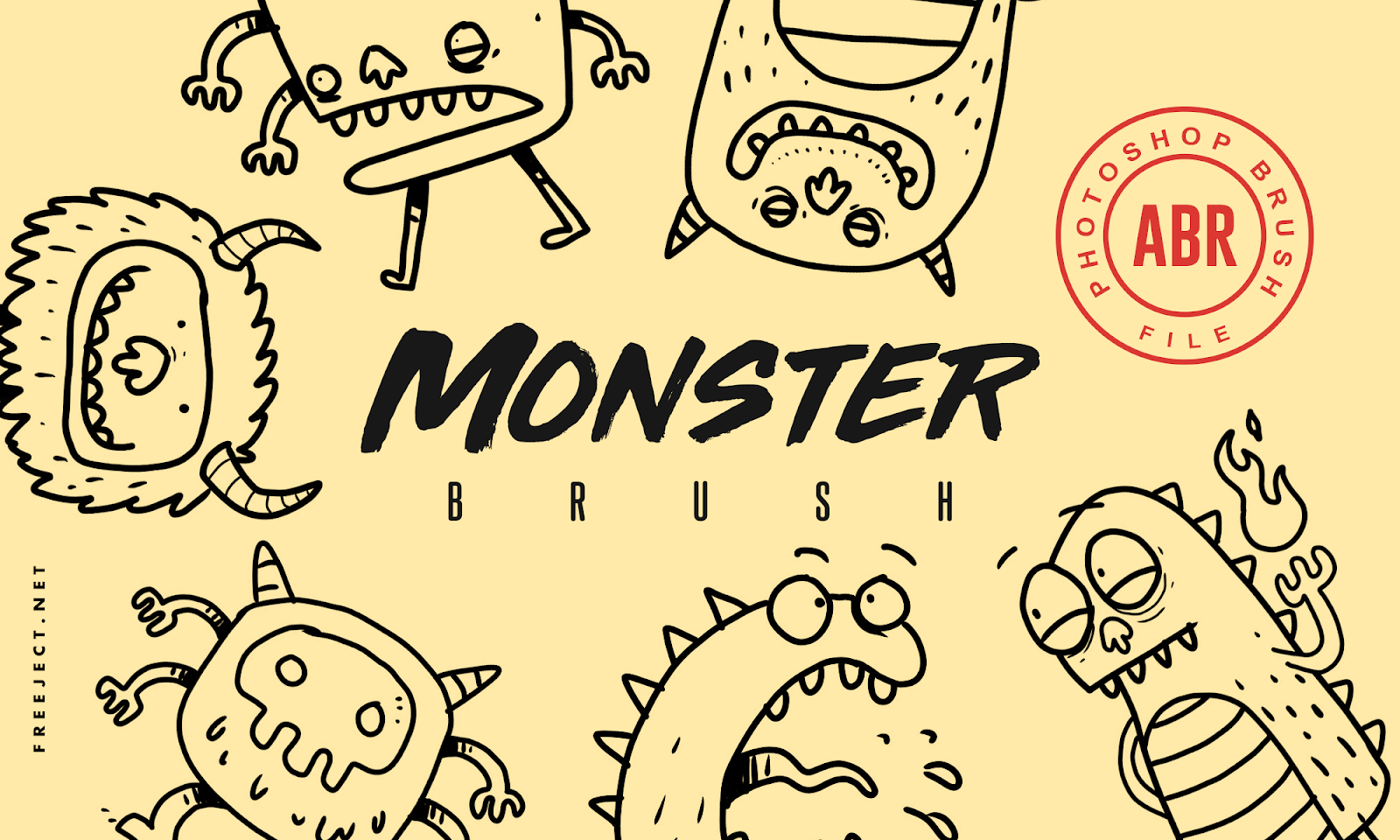 Free Download Photoshop Monster Doodle Brush - ABR File