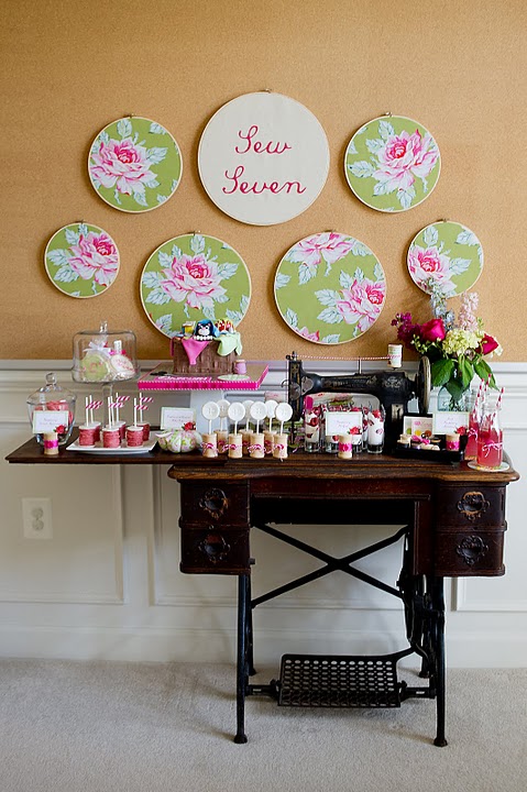 Kara's Party Ideas Vintage Sewing 7th Birthday Party! | Kara's Party Ideas