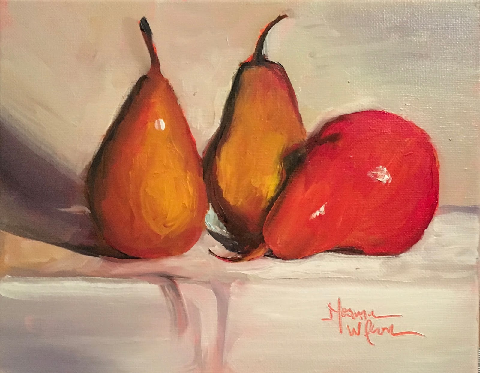 DAILY PAINTERS MARKETPLACE: Norma Wilson Original Oil Pears Fruit Still ...