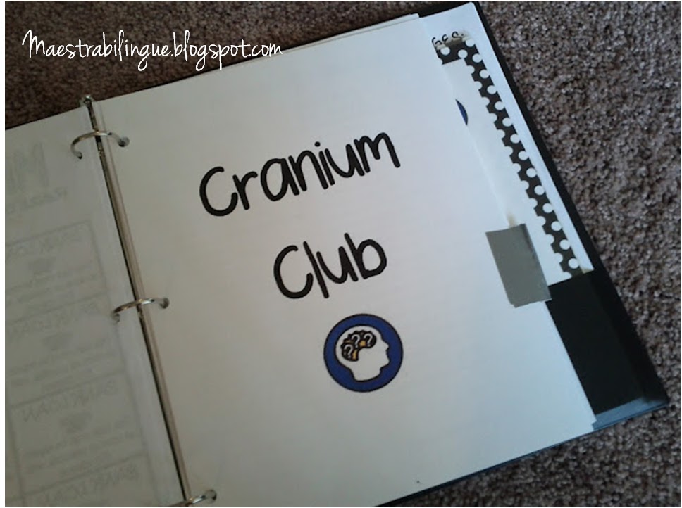 Maestra Bilingüe: Cranium club - with printables!