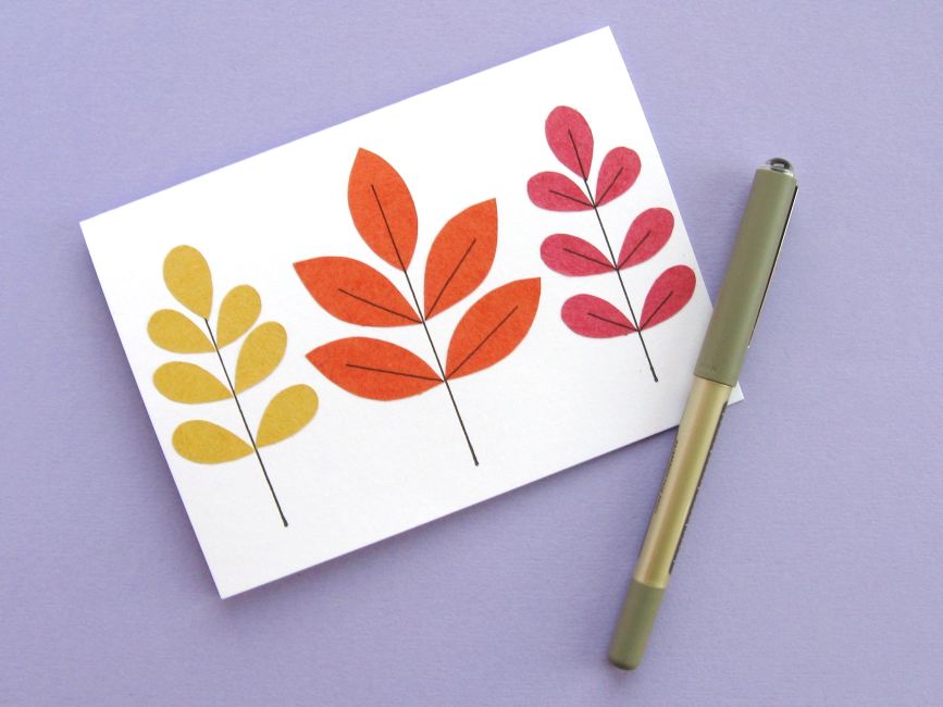 Bugs and Fishes by Lupin: DIY Autumn Trees & Leaves Cards Tutorial