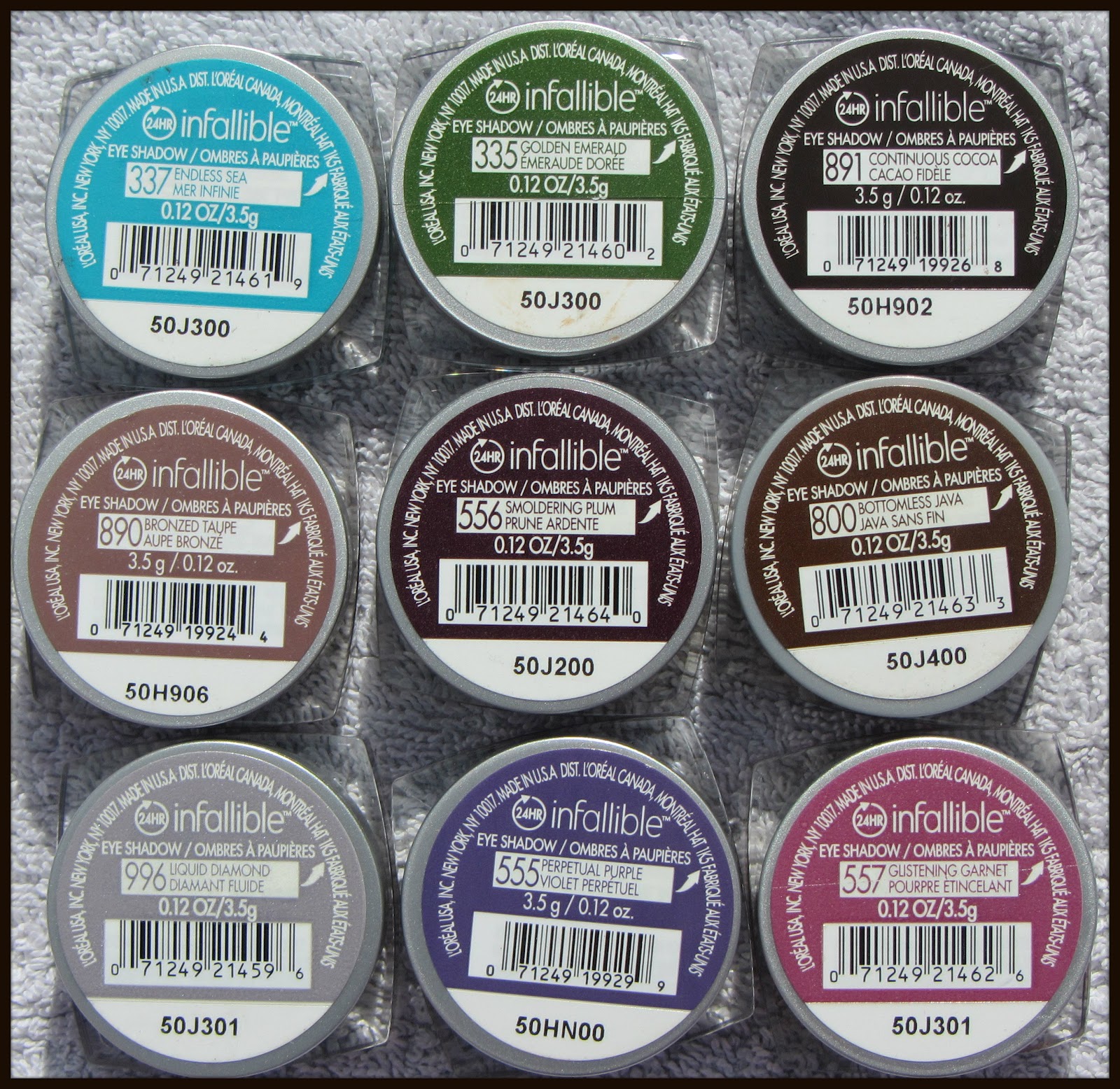 *Nina's Bargain Beauty*: Loreal Infallible Eyeshadow Collection :)