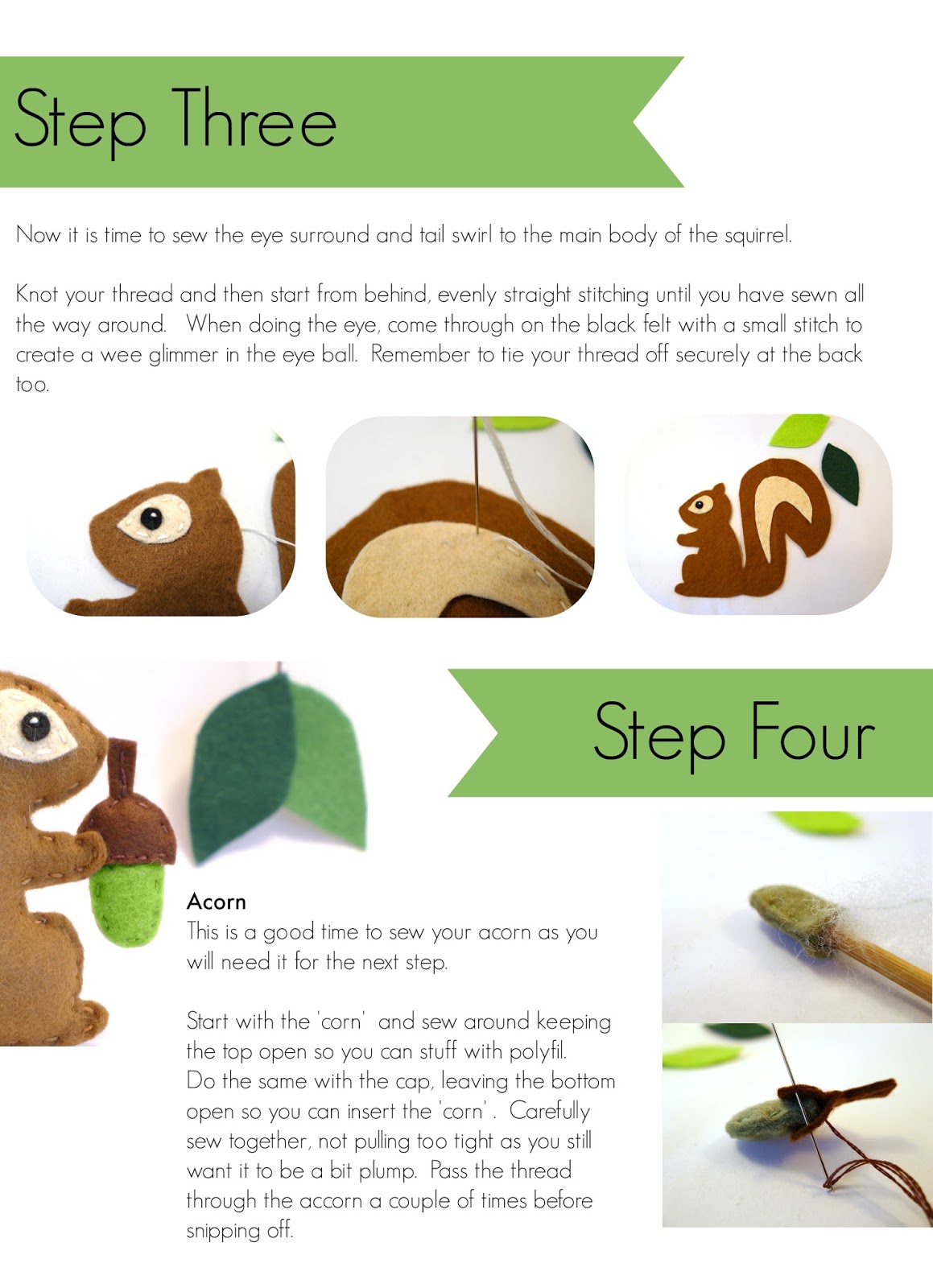 "Yes, I made this!": Felt Squirrel Pattern