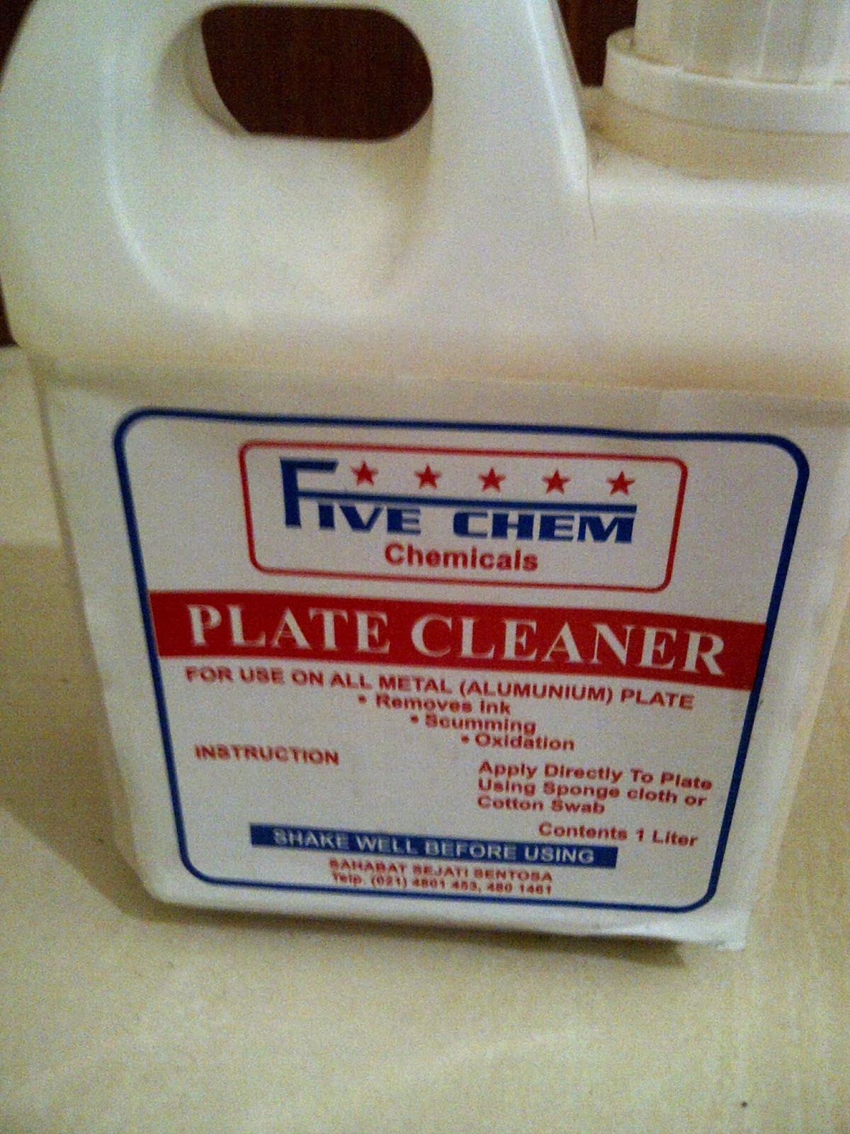 Chemical Percetakan: Plate Cleaner