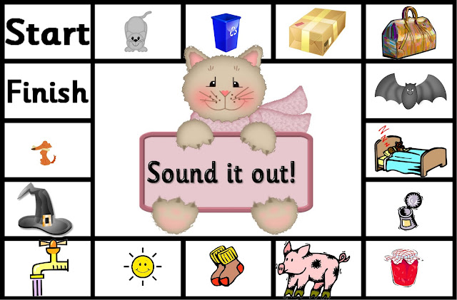 Debbie's Resource Cupboard: Letters and sounds - sound it out board game