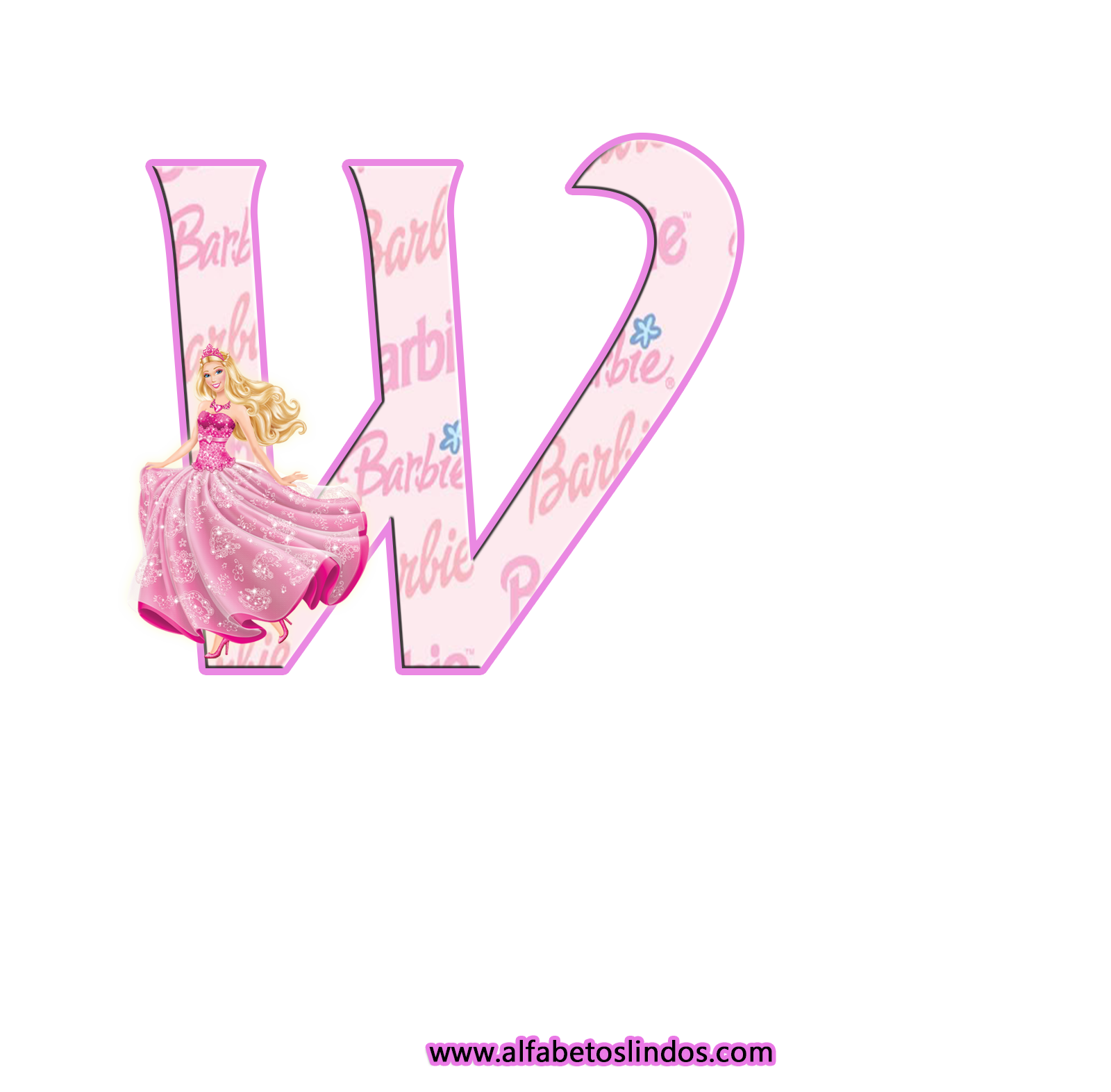 Precioso Alfabeto de Barbie Princesa. - Oh my Alfabetos!