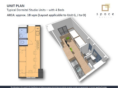 Space Manila Condominium: Unit Layout for Condominium and Dormitel Units
