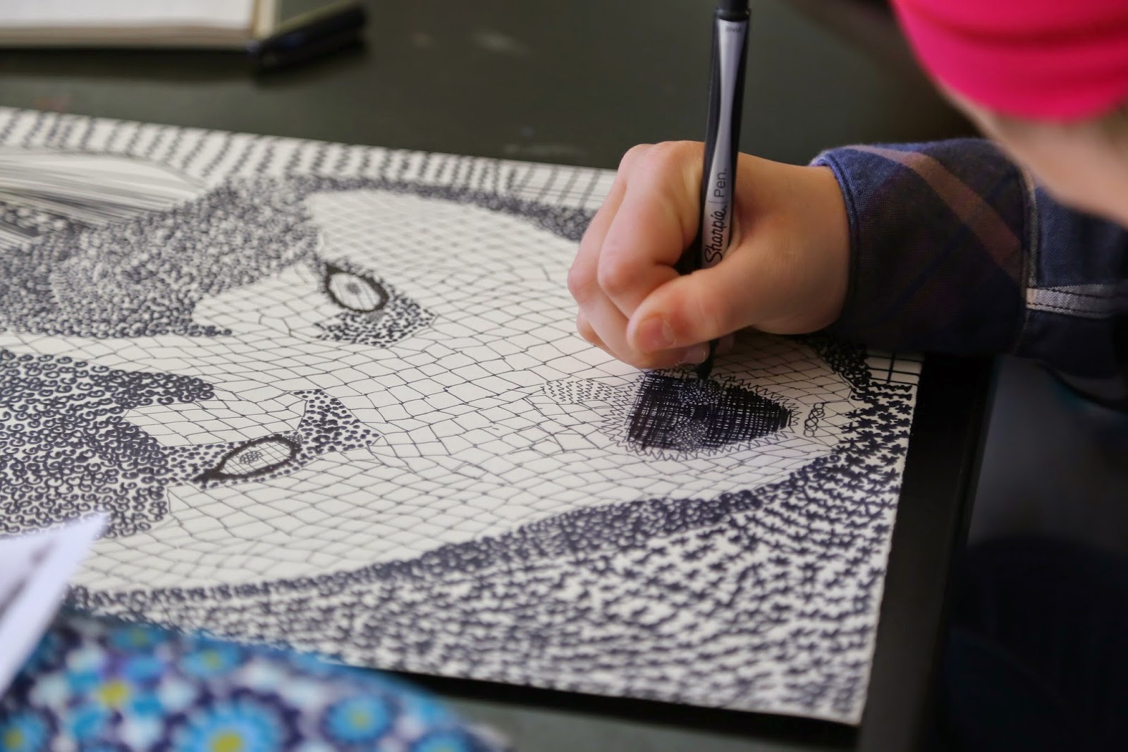 Grauer Art: Line technique drawing, 8th Grade Art