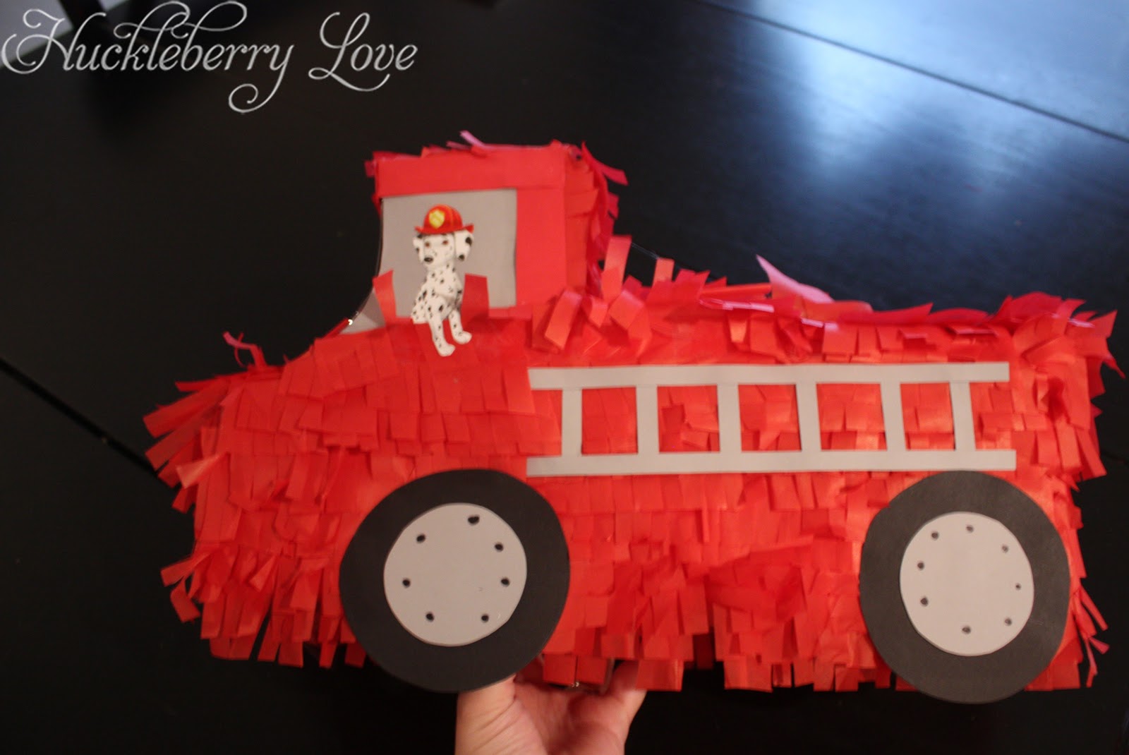 Fire Truck Pull String Pinata