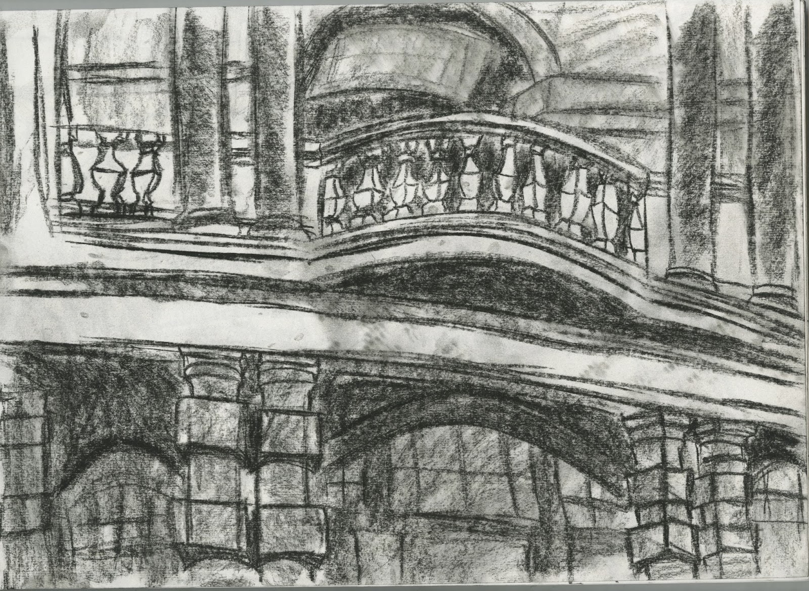 observational drawings - models and architecture