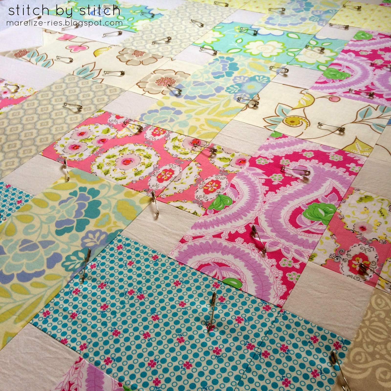 Stitch by Stitch: Ribbon Box Quilt - WIP