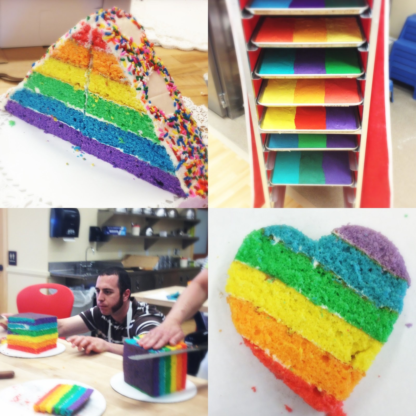 Double Sunshine Pyramid Cake