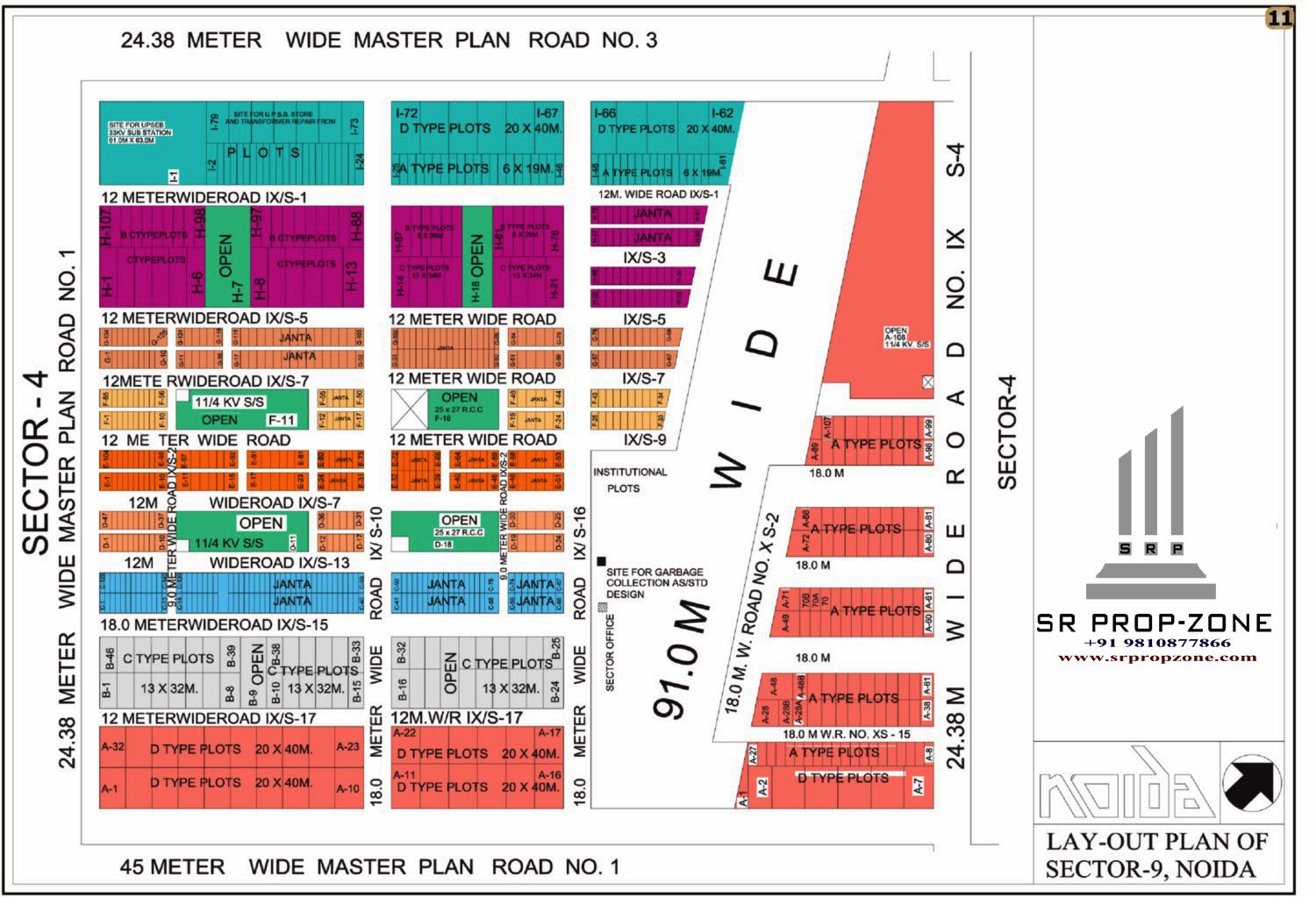 Layout Plan of Noida Sector-9 HD Map - Greater Noida Industry I BUY I ...