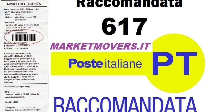 Raccomandata 617 ecco cosa contiene