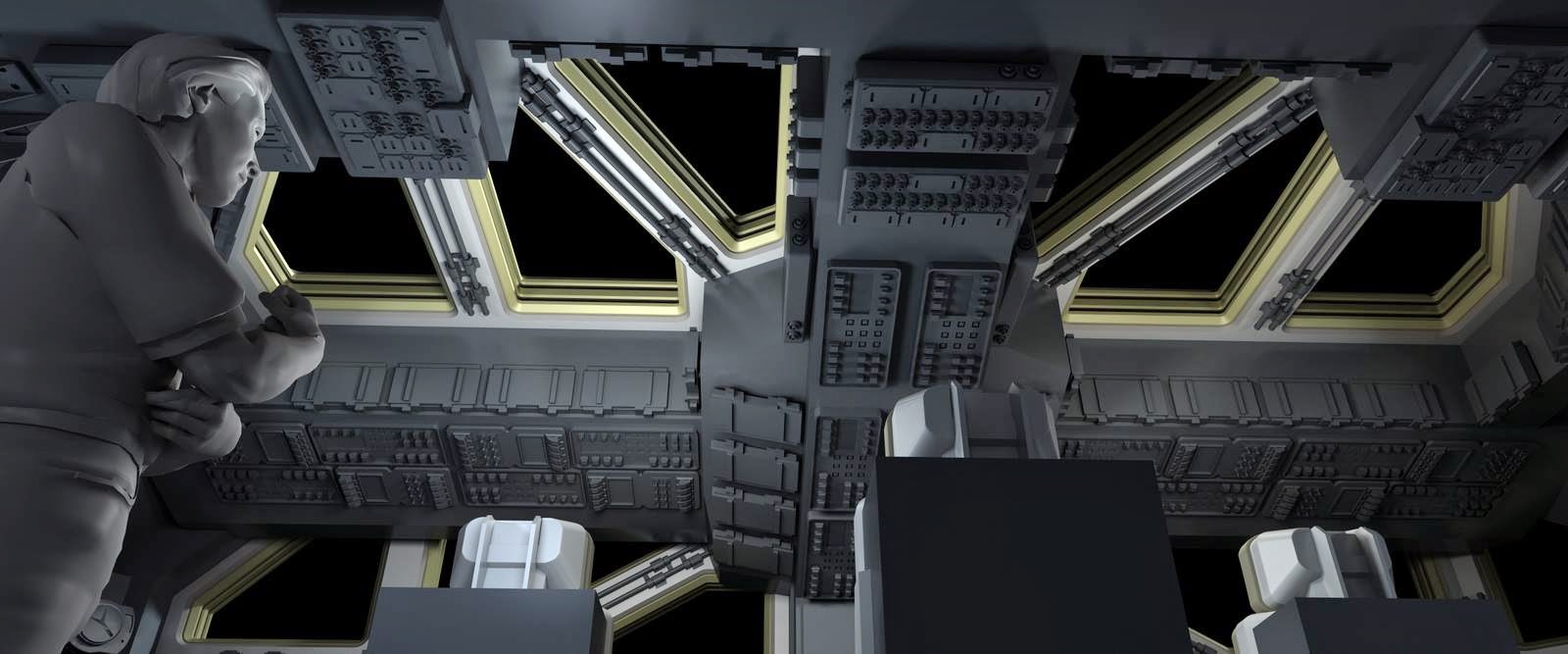 Soaring INTERSTELLAR Spaceship Concept Art by Steve Burg « Film Sketchr