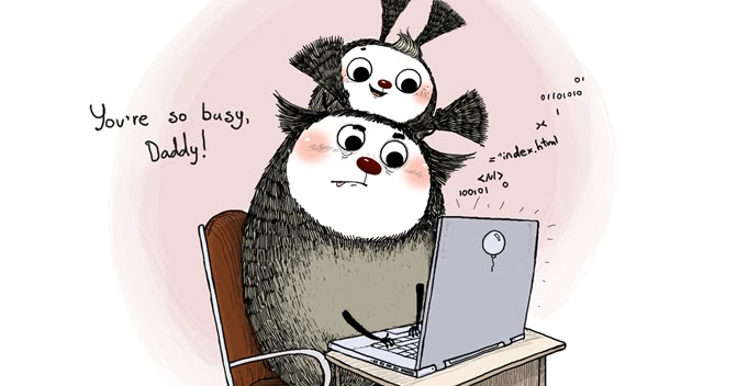 Aleksei Bitskoff. Visual Art and Illustrations.: Busy Dad