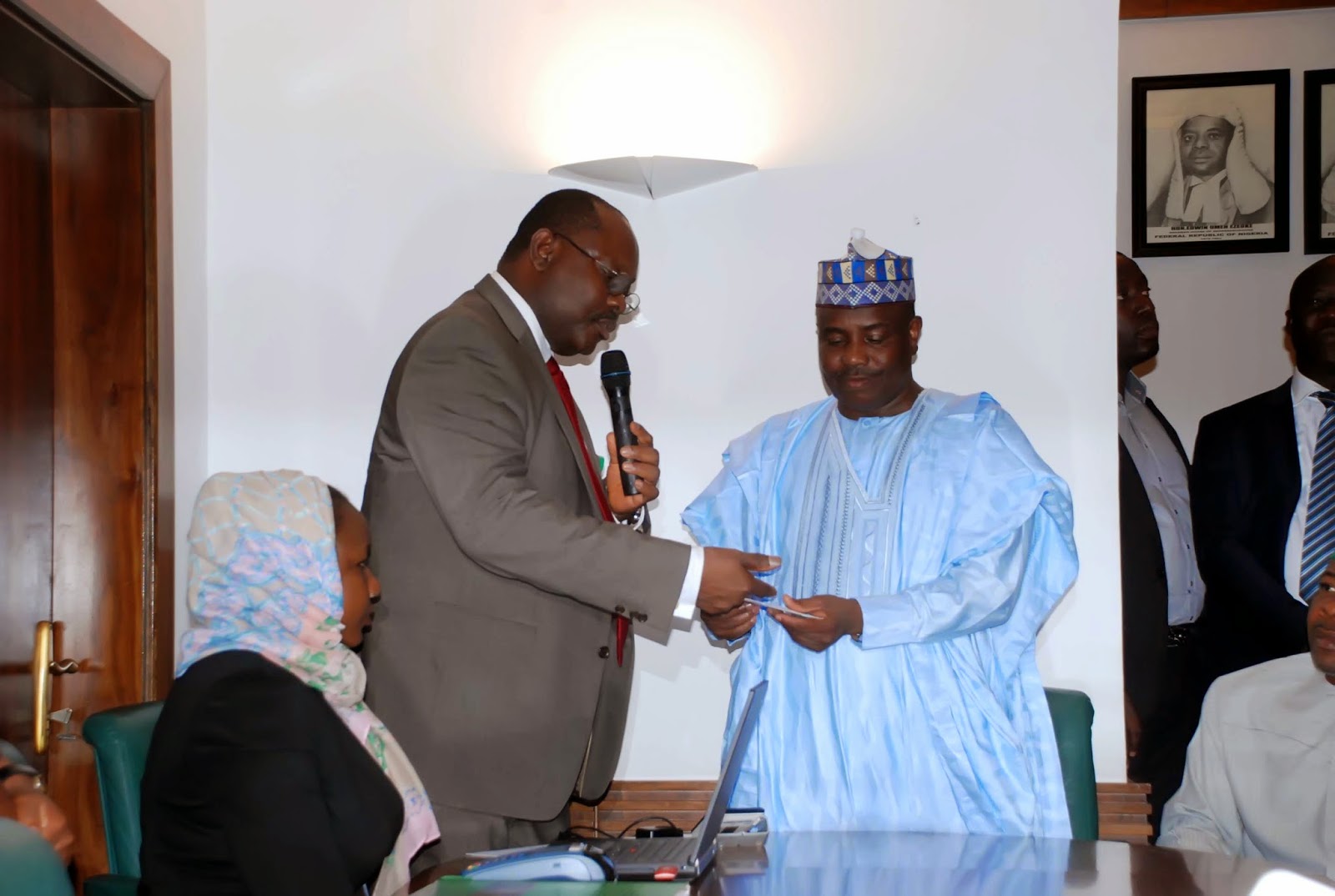 SPEAKER HOUSE OF REPS, HON. AMINU TAMBUWAL AND HIS DEPUTY, RECEIVE ...