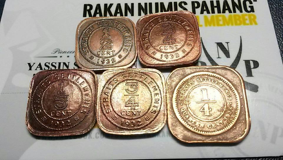 SYILING STRAITS SETTLEMENTS 1, 1/2, 1/3, 2/4, 3/4 DAN 1/4 SEN | AKU ...