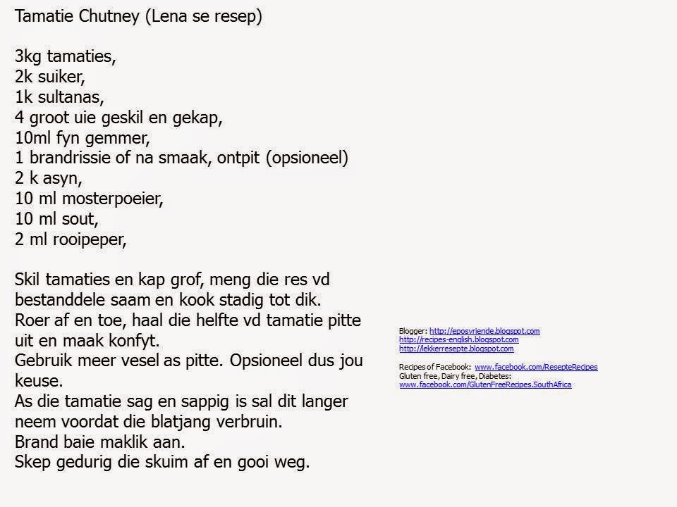 Lekker Resepte : Laaste resepte vir 2014 - Recipes made into pictures