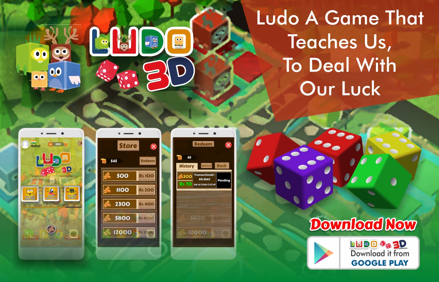 Ludo 3D Game: LUDO A GAME THAT TEACHES US, TO DEAL WITH OUR LUCK