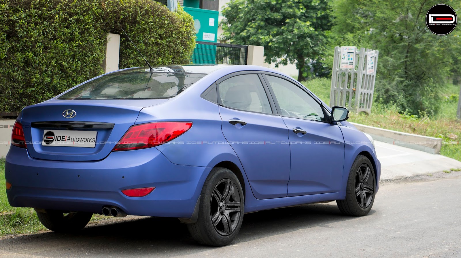 Hyundai Verna In Matte Brilliant Blue Metallic by IDE Autoworks | IDE ...