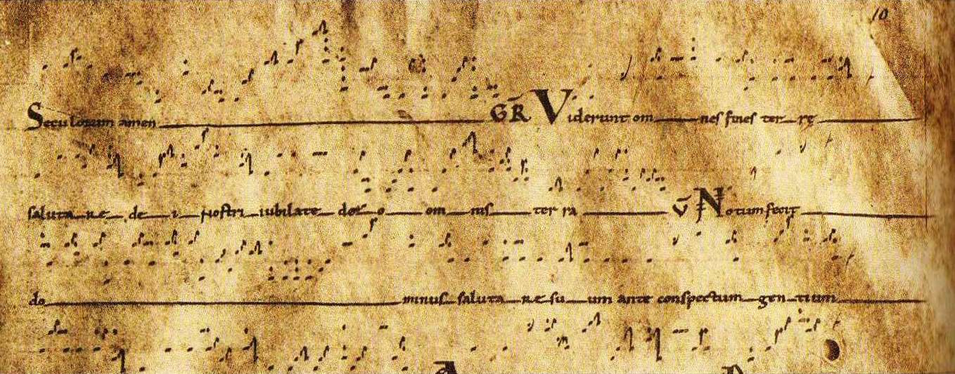 Historia de la música I (2017-2): Ejemplos de notación musical neumática