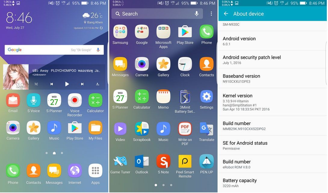 Samsung Note 4 [ROM]eRobot ROM for Note4 V.17.1 XXS2DPL6 Android 6.0.1 ...