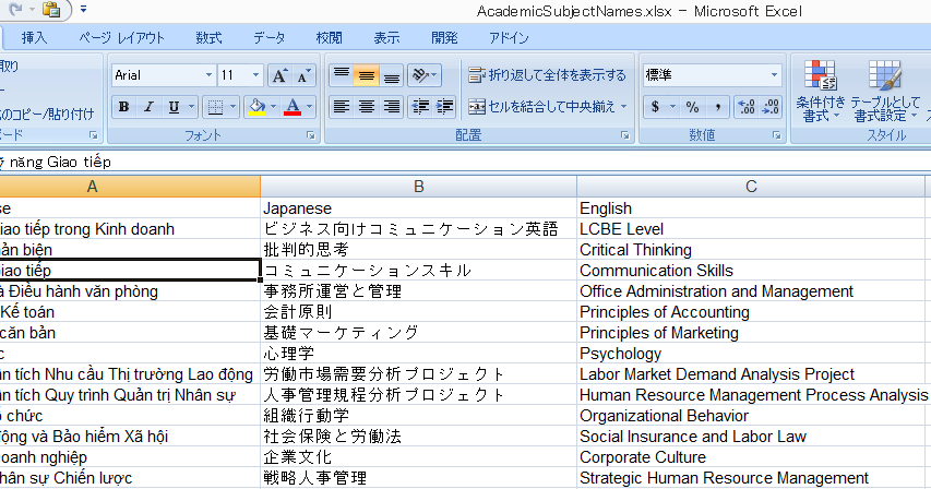 ベトナム語翻訳・在ベトナムSGA High Quality Vietnamese Japanese Translation: How to convert and import Excel ...