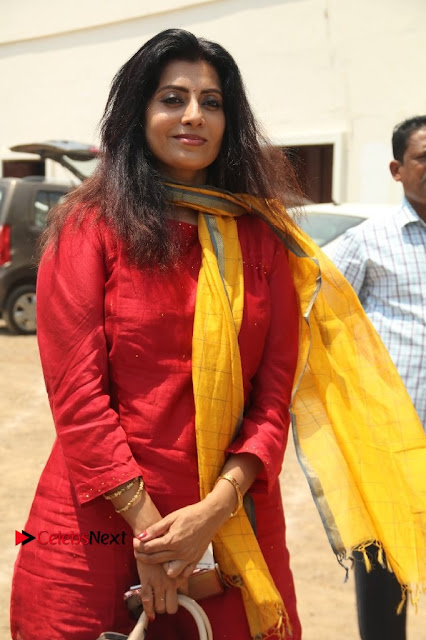 Priya Raman Photos in Red Salwar Kameez at Producer Council Election ...