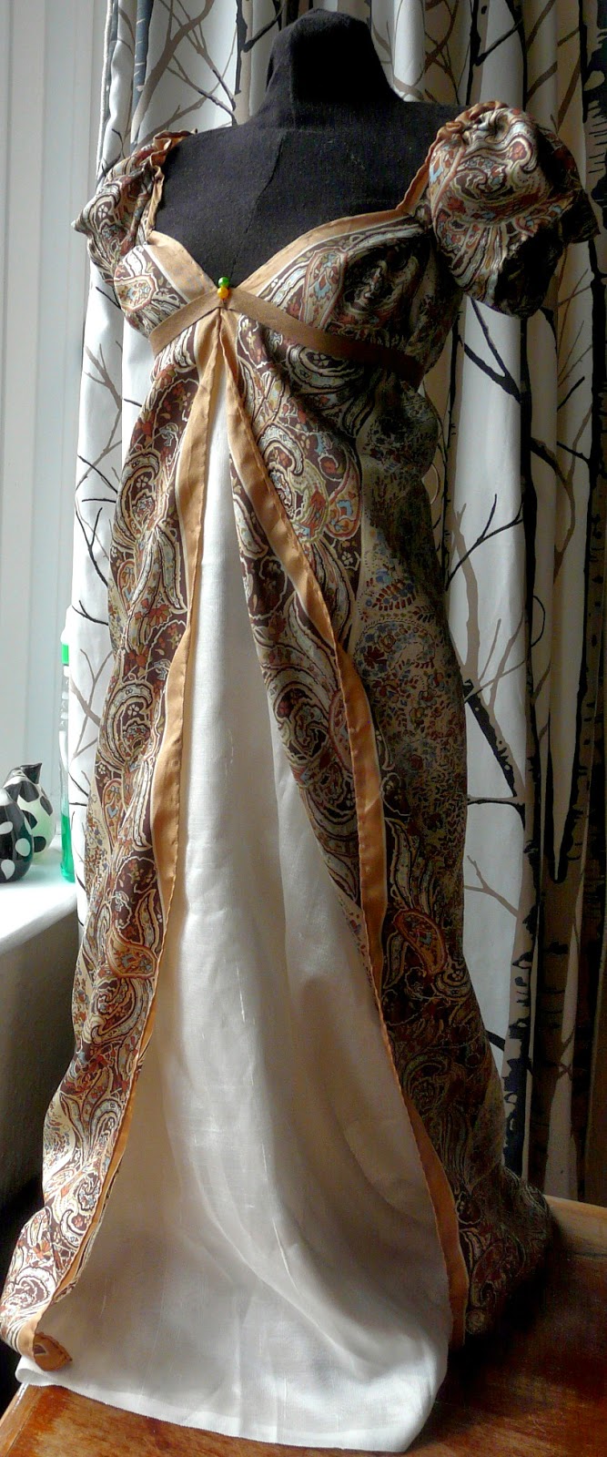 Regency sewing - it was tidy for 10 minutes.: Regency shawl dress, Gwen ...