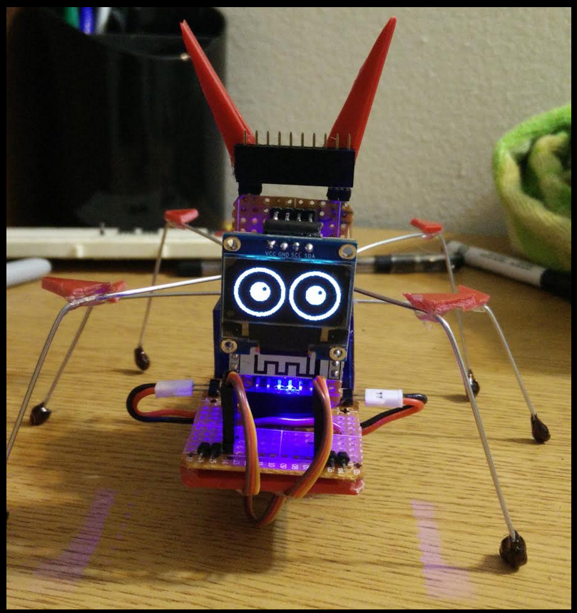 ESP8266 - WiFi + Speech Controlled Hexapod Robot