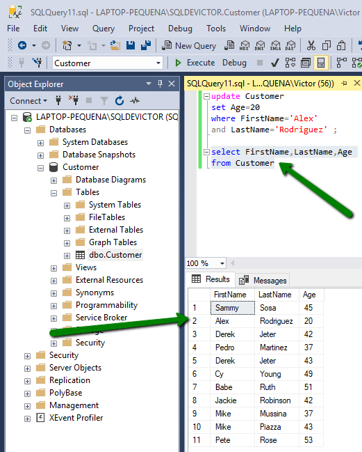 Select ,Update ,Delete and Drop statement - SQL Classes 101