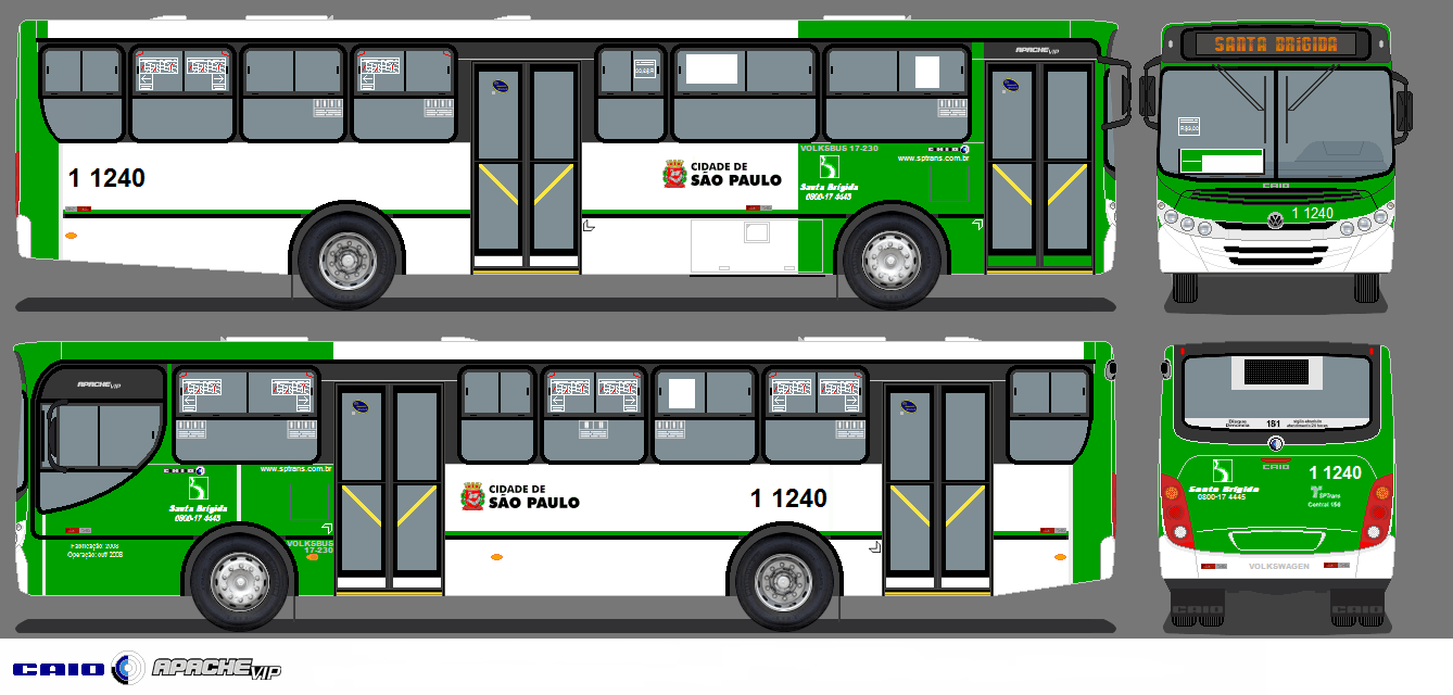 Ônibus da Região-SP: Caio Apache Vip II da Santa Brígida