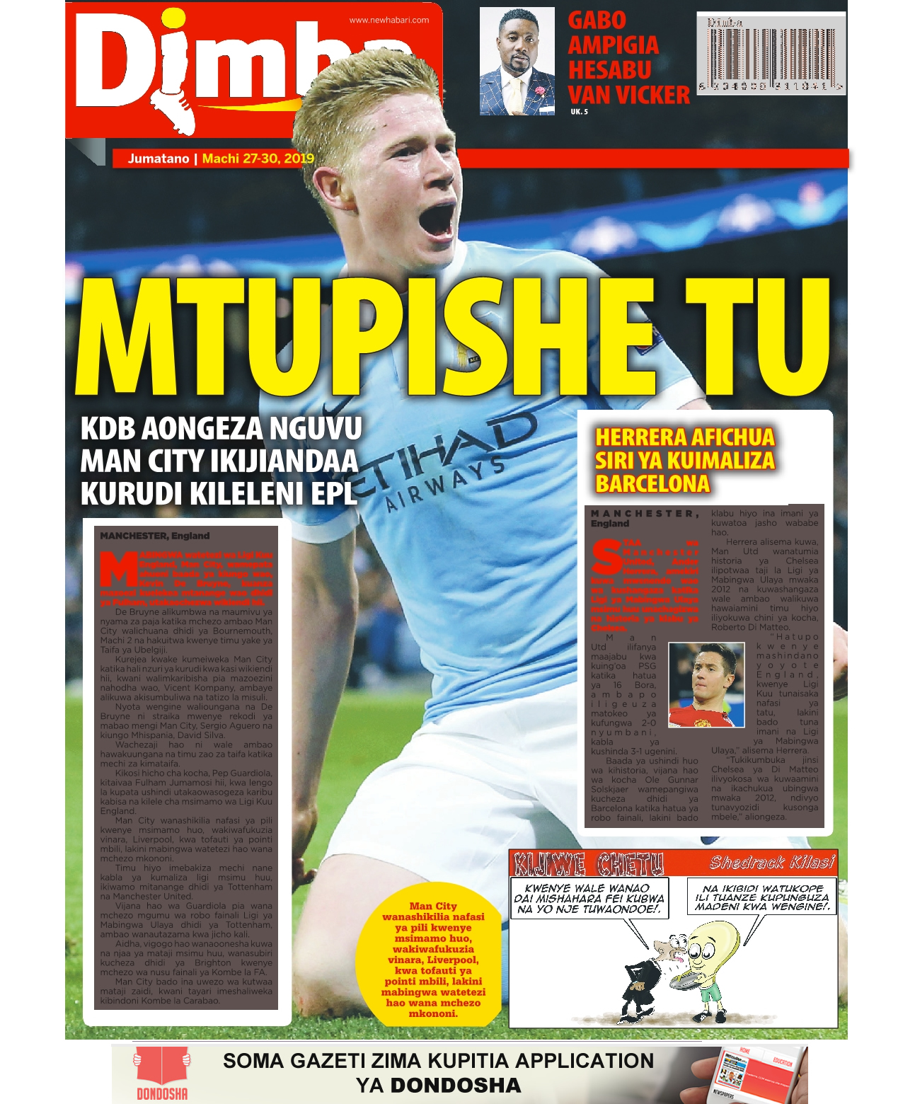 Tanzanian Today's Newspapers MAGAZETI YA TANZANIA LEO JUMATANO 27th ...